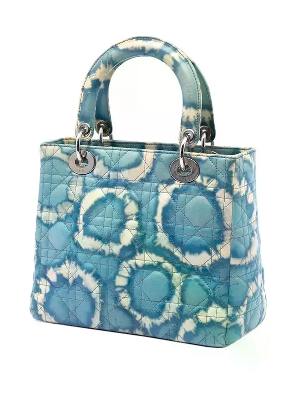 Dior Tie Dye Print Lady Satchel - Blue