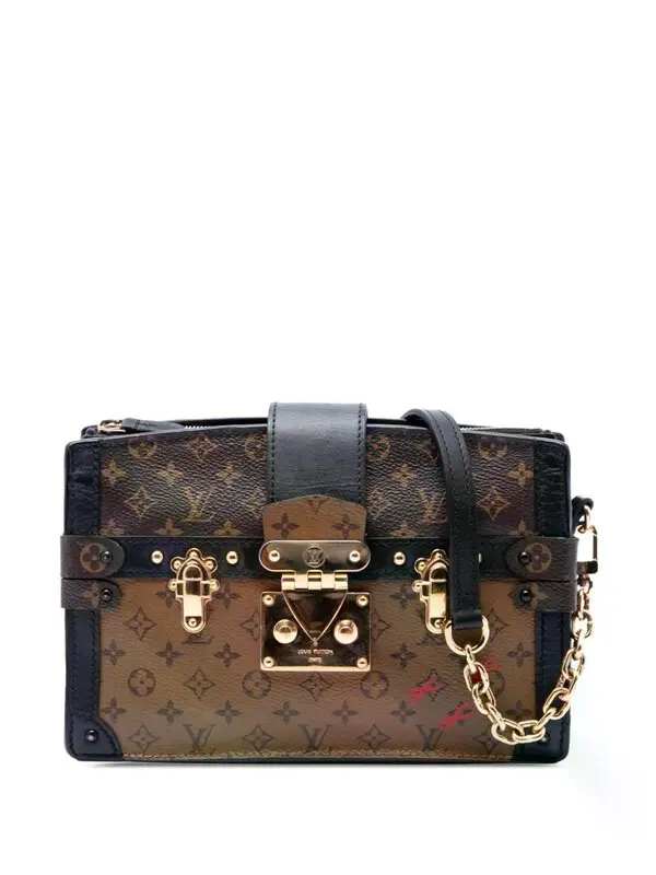 LOUIS VUITTON Monogram Reverse Trunk Clutch Crossbody Bag