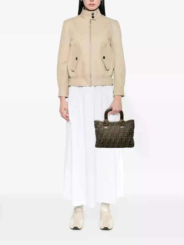Fendi Small Zucca Canvas Twins Tote Bag