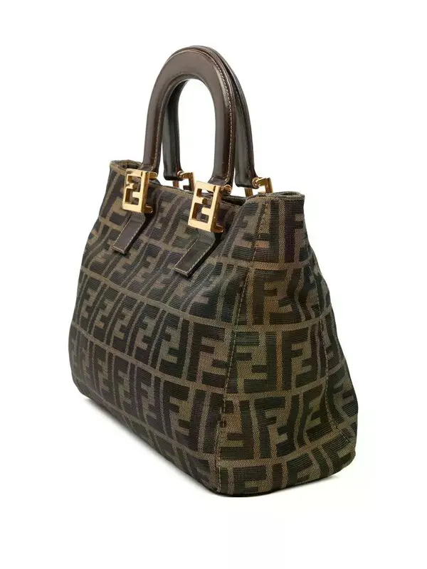Fendi Small Zucca Canvas Twins Tote Bag