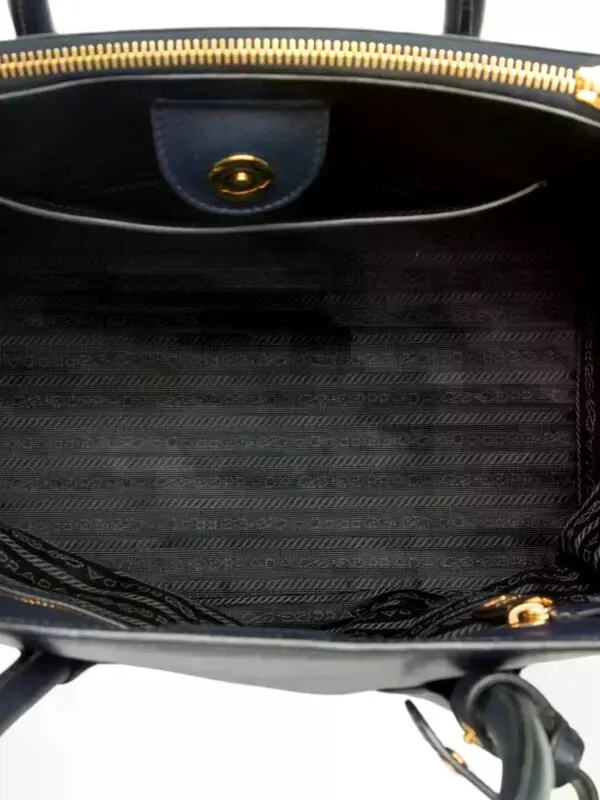 Prada Glace Calf Twin Pocket Double Handle Satchel
