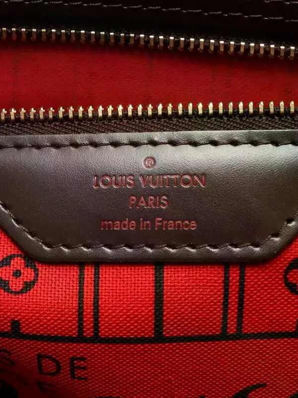 LOUIS VUITTON Damier Ebene Neverfull Mm Tote Bag