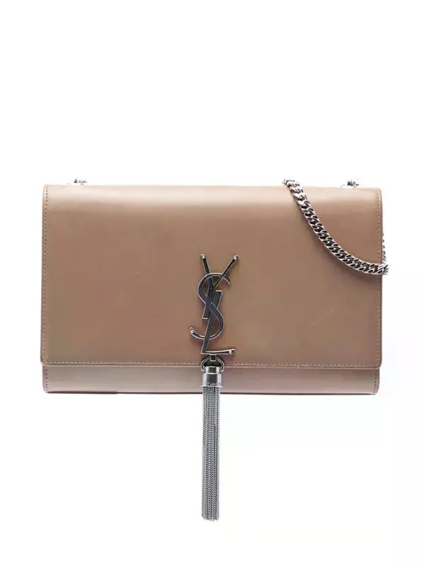 Saint Laurent Medium Classic Monogram Kate Tassel Crossbody Bag - Brown