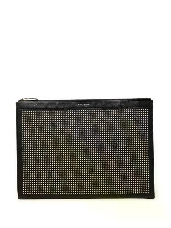 Saint Laurent Studded Leather Clutch