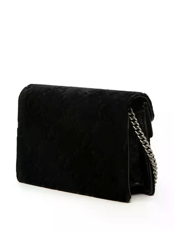 Gucci Mini Gg Velvet Dionysus Crossbody Bag - Black