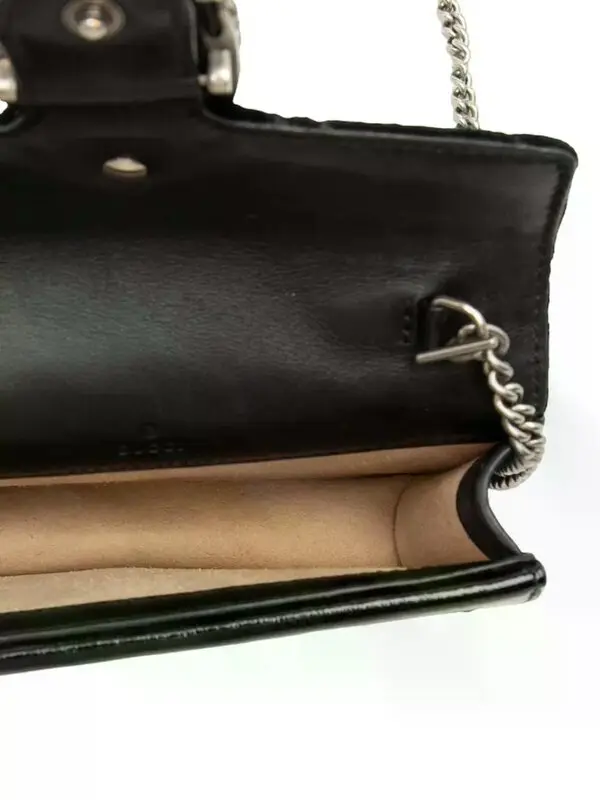 Gucci Mini Gg Velvet Dionysus Crossbody Bag - Black