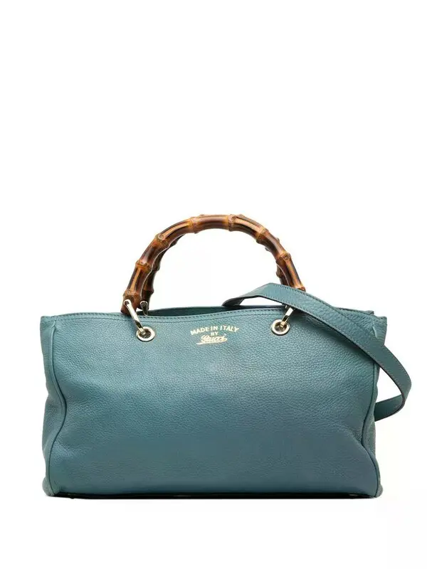 Gucci Calfskin Bamboo Shopper Satchel