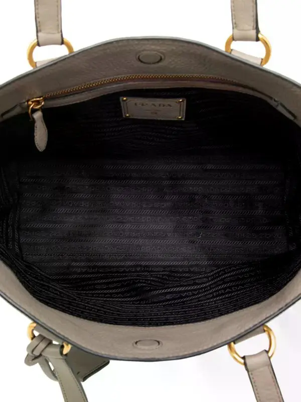Prada Vitello Daino Canapa Logo Tote Bag