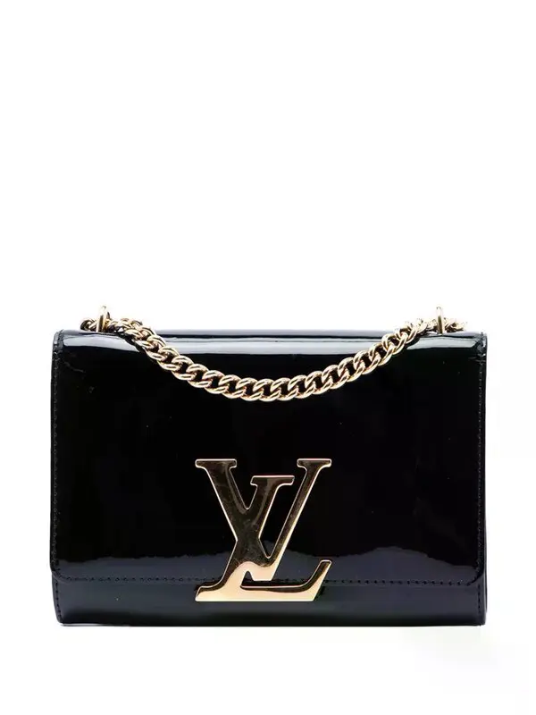 LOUIS VUITTON Vernis Louise Sliding Chain Mm Crossbody Bag - Black