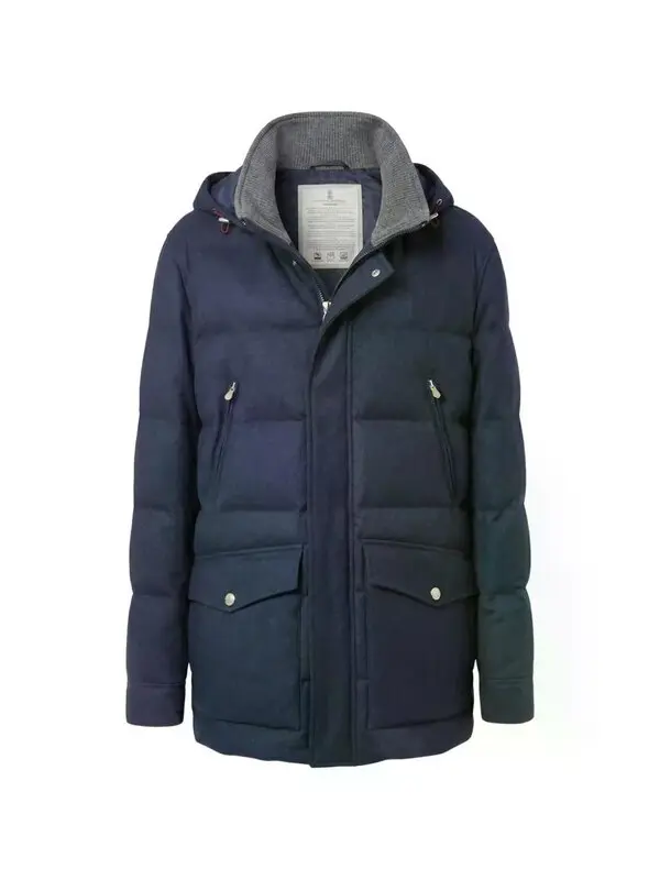 Brunello Cucinelli Quilted Hooded Coat
