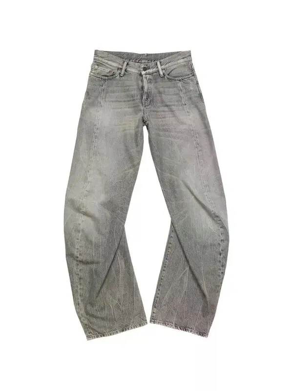 Acne Studios Washed-effect Wide Leg Jeans - Grey