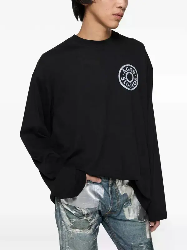 Acne Studios Logo Print Long Sleeve T-shirt