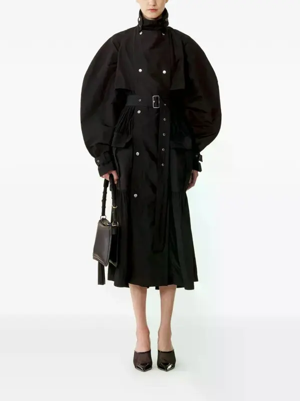 LANVIN Belted Pleated Coat