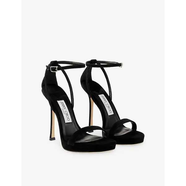 JIMMY CHOO Suede Heeled Sandals