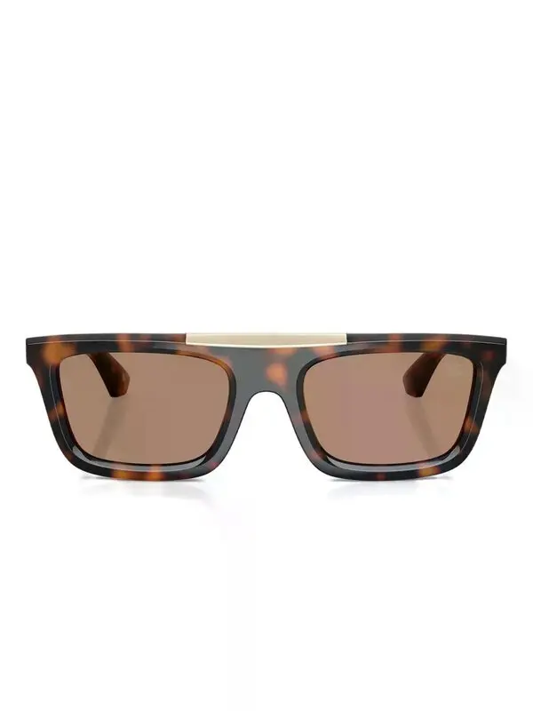 Burberry Havana Pattern Gold Detail Sunglasses - Brown