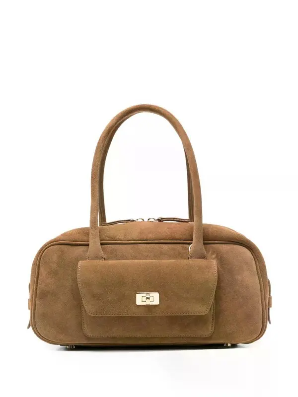 Sandro Top Zip Fastening Shoulder Bag - Neutrals