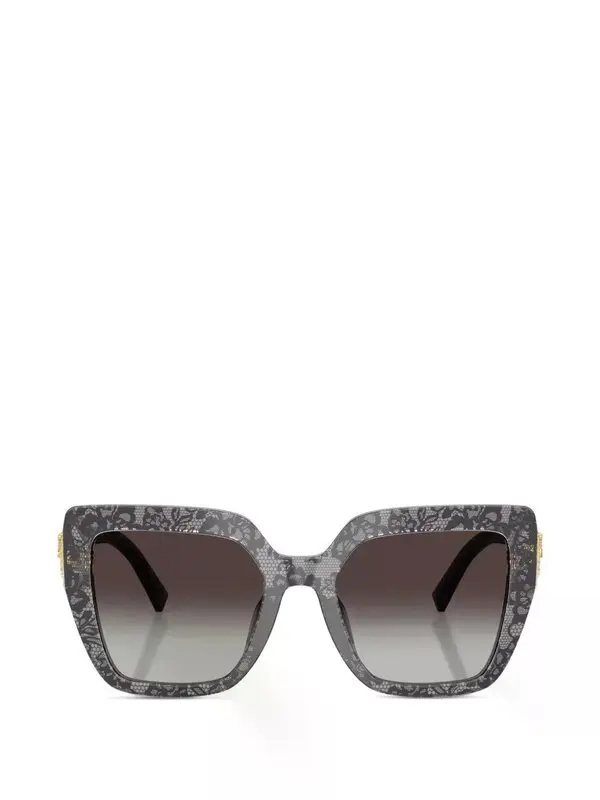 Dolce & Gabbana Devotion Lace-print Square Frame Sunglasses