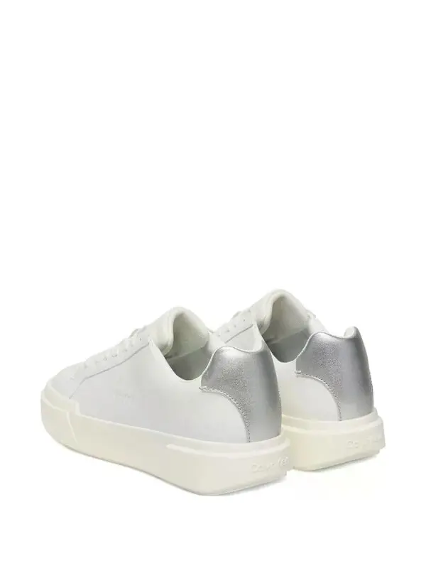 Calvin Klein Tab Chunky Logo-print Leather Sneakers