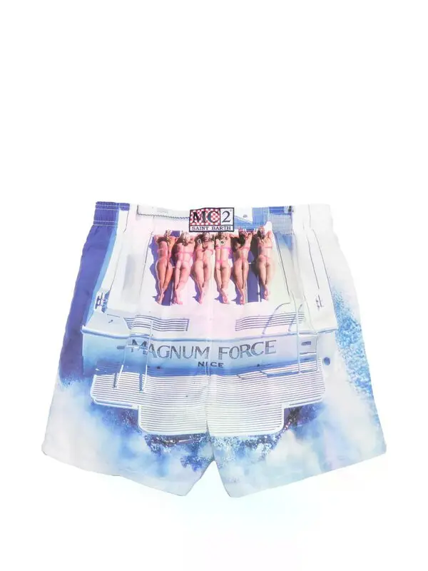 MC2 SAINT BARTH Gustavia Printed Swim Shorts - White