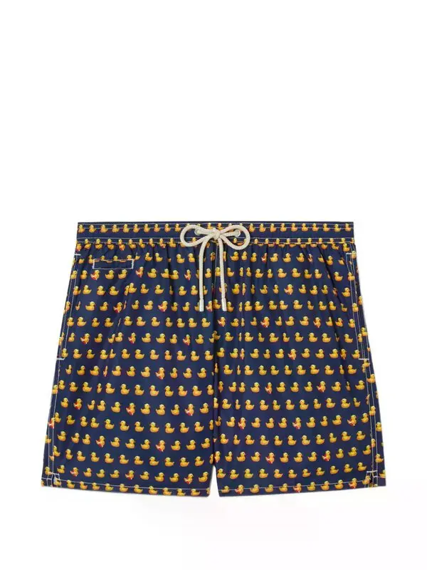 MC2 SAINT BARTH Micro Fantasy Duck-print Swim Shorts - Blue