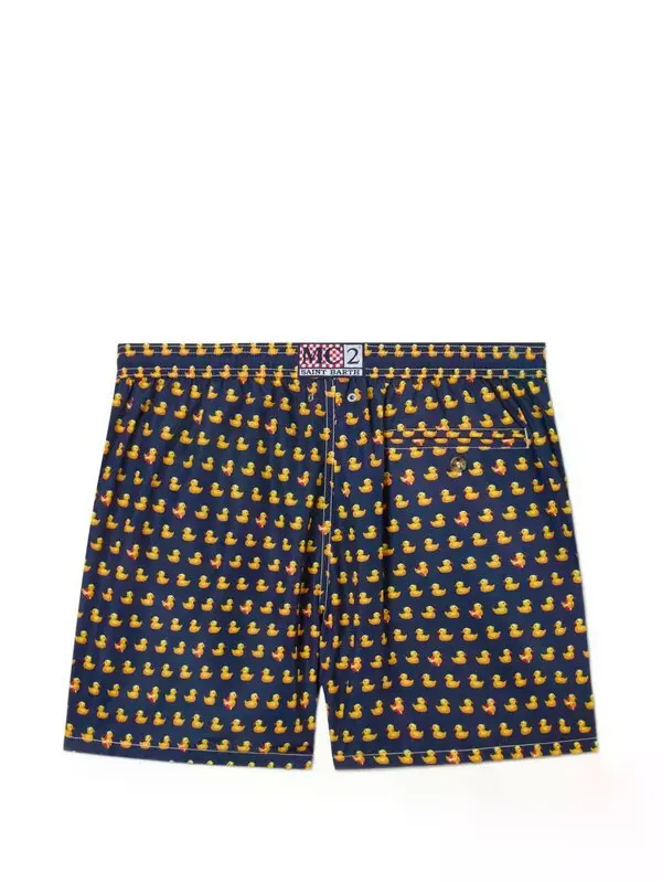 MC2 SAINT BARTH Micro Fantasy Duck-print Swim Shorts - Blue