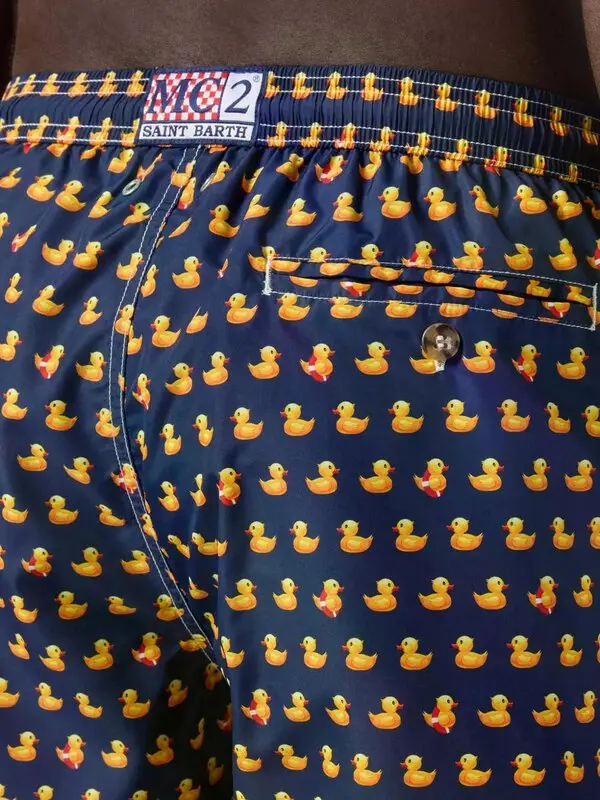 MC2 SAINT BARTH Micro Fantasy Duck-print Swim Shorts - Blue