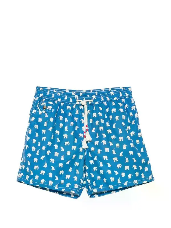 MC2 SAINT BARTH Elephant-print Swim Shorts