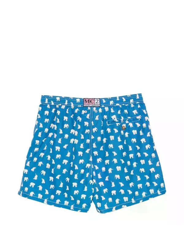 MC2 SAINT BARTH Elephant-print Swim Shorts