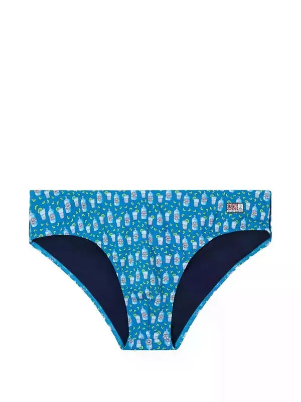 MC2 SAINT BARTH Cayo Gin-print Swimming Trunks - Blue