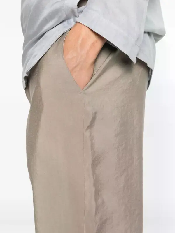 Emporio Armani Belt-loop Straight-leg Trousers