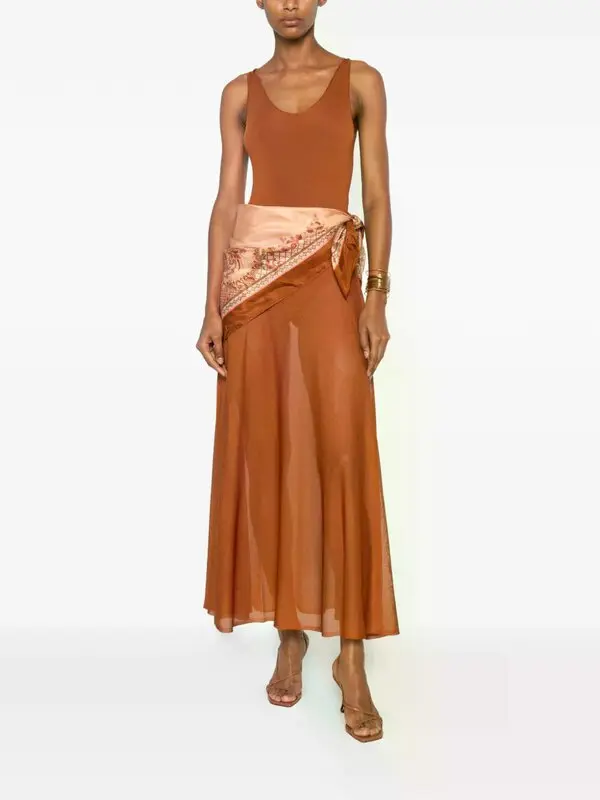 Zimmermann Aster Scarf Maxi Dress - Brown