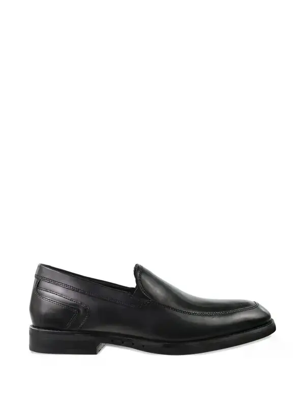 Clarks Un Hugh Step Leather Loafers - Black