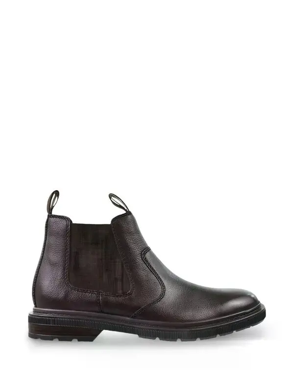 Clarks Burchill Up Leather Chelsea Boots - Brown
