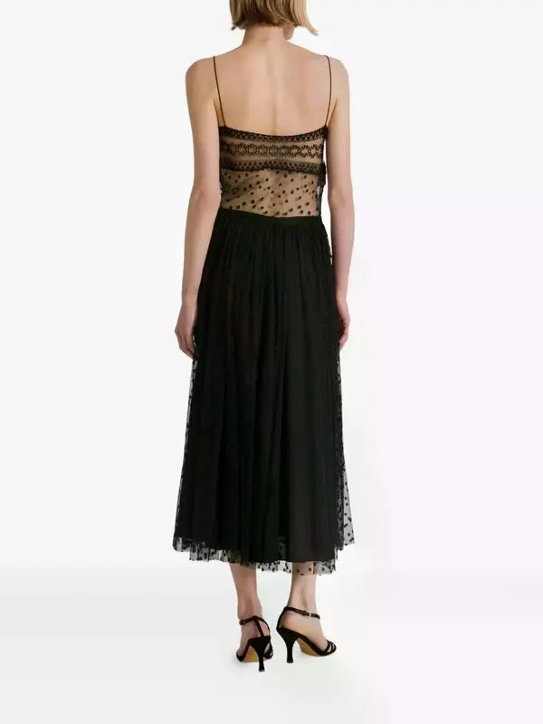 Alberta Ferretti Embroidered Mesh Top