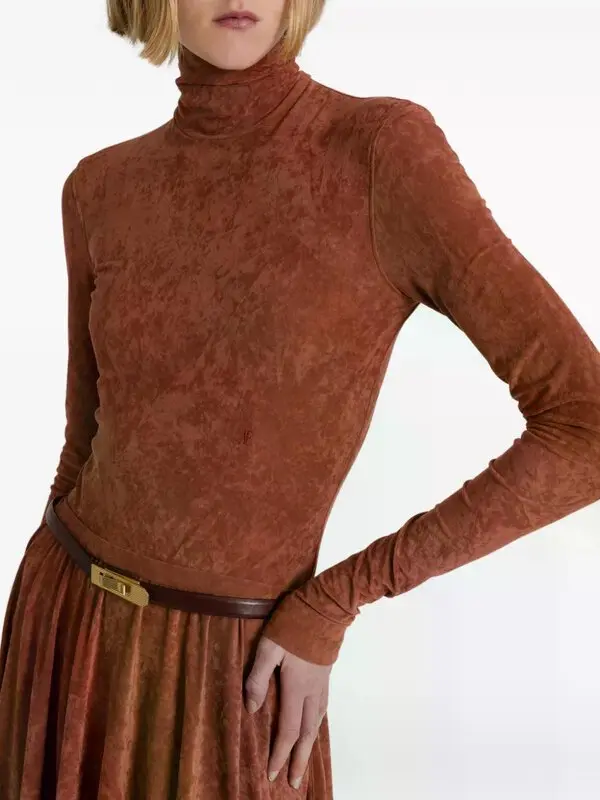 Alberta Ferretti Long-sleeved Roll Neck Top