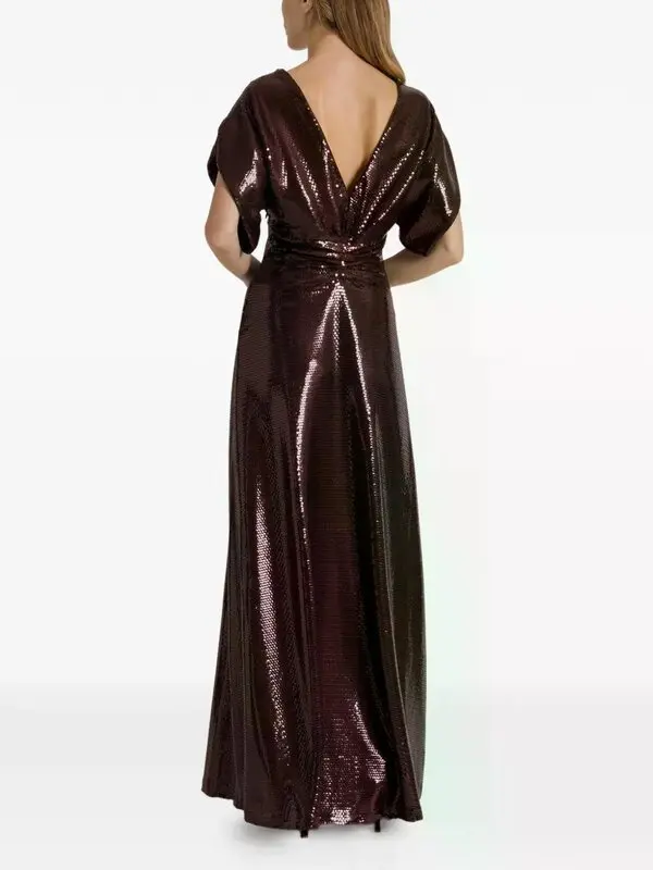 Alberta Ferretti Embellished V-neck Dress