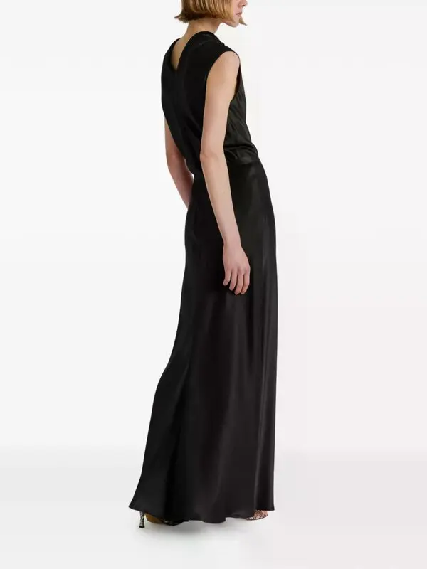 Alberta Ferretti High-waisted Satin Skirt