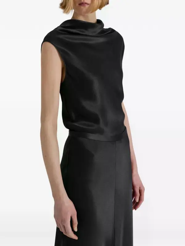 Alberta Ferretti High-waisted Satin Skirt