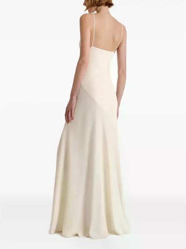 Alberta Ferretti V-neck Maxi Dress With Side Slit