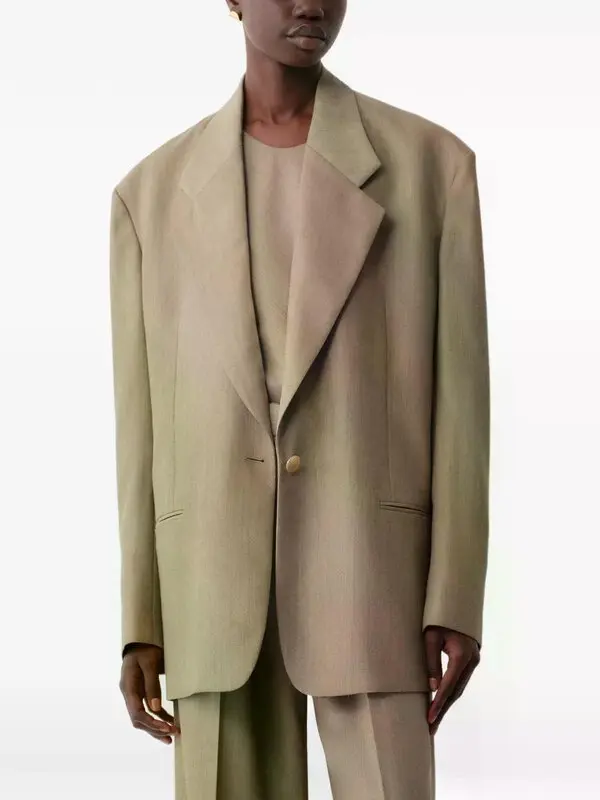 Calvin Klein Single-breasted Peak-lapel Blazer - Neutrals
