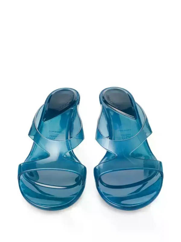 JIMMY CHOO Jelly Drop 50 Light Lagoon Jelly Sandals - Blue