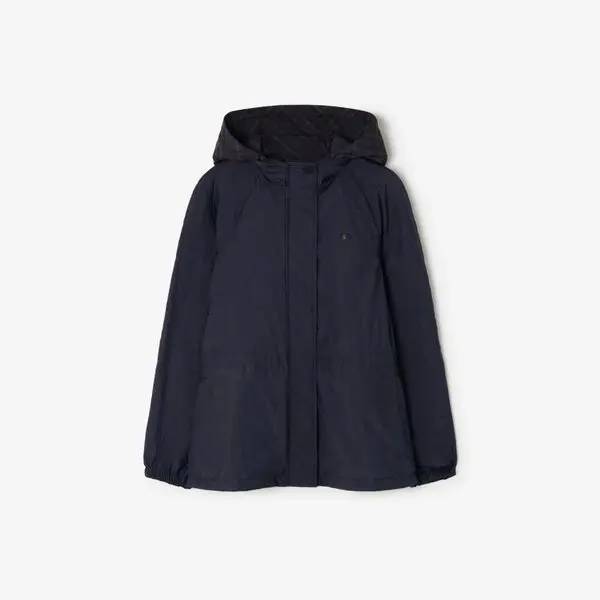 Burberry Reversible Check Nylon Hooded Jacket - Iris Purple