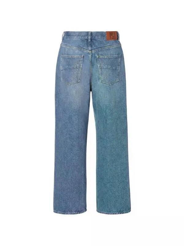 Fendi Logo Patch Straight-leg Jeans