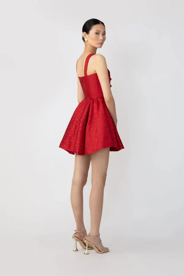 SAU LEE Jolie Jacquard Mini Dress