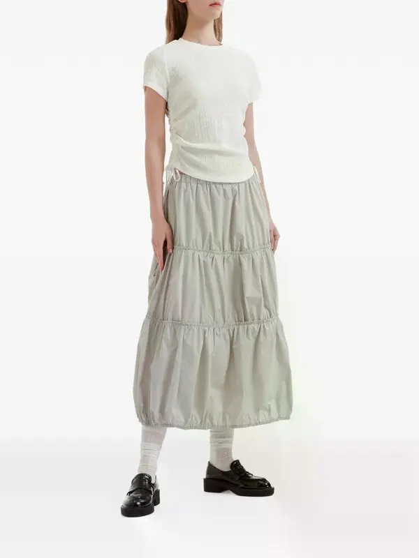 TOUT A COUP Shirred Side-tie T-shirt