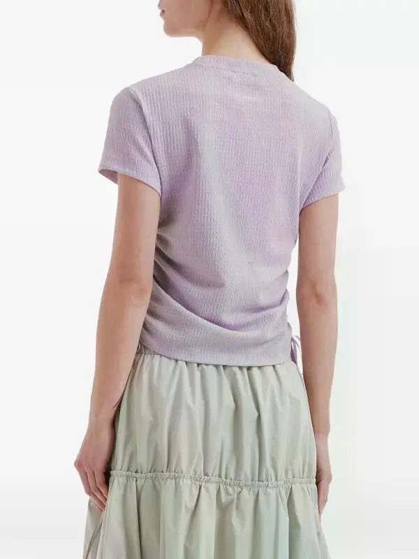TOUT A COUP Ruched Crewneck T-shirt