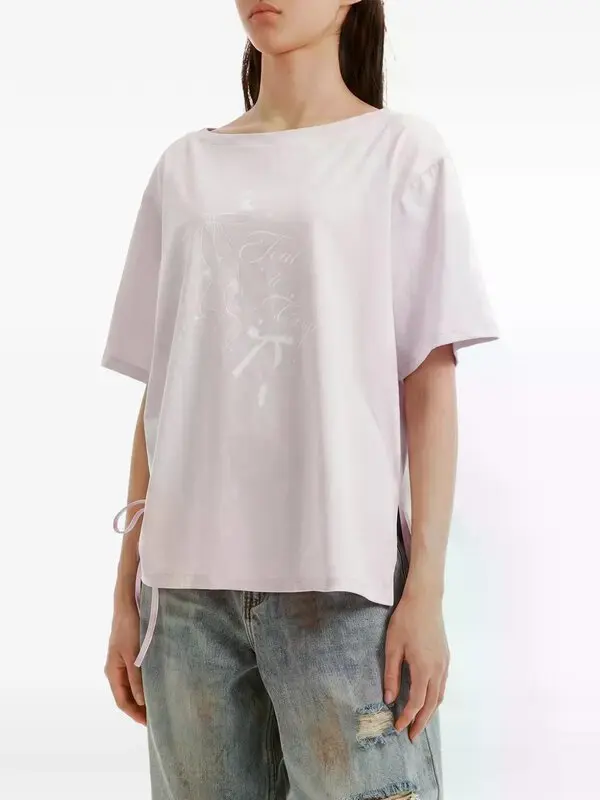 TOUT A COUP Bow Print T-shirt
