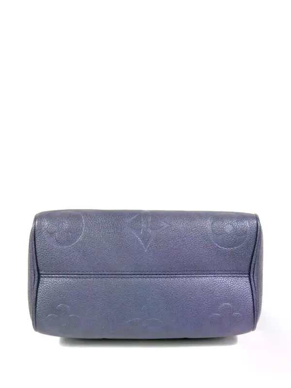 LOUIS VUITTON Speedy Bandoulière 20 Monogram Empreinte Tote Bag - Blue