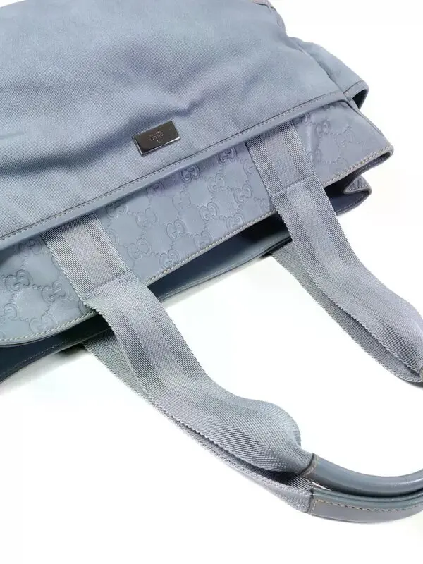 Gucci Gg Supreme Canvas Tote Bag With Leather Panels