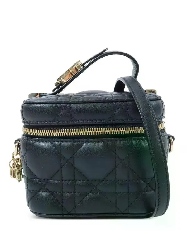 Dior Cannage Leather Tote Bag - Black